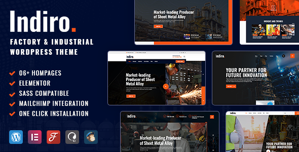 Indiro - Factory & Industrial WordPress Theme